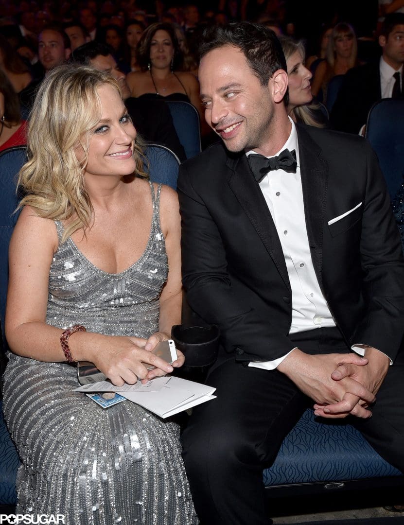 Funny-couple-Amy-Poehler-Nick-Kroll-sat-together-audience - M2woman