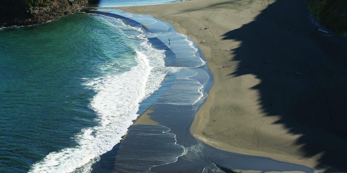 Aerial view of Back Beach - Surf Highway 45 - Credit Rob Tucker - M2woman